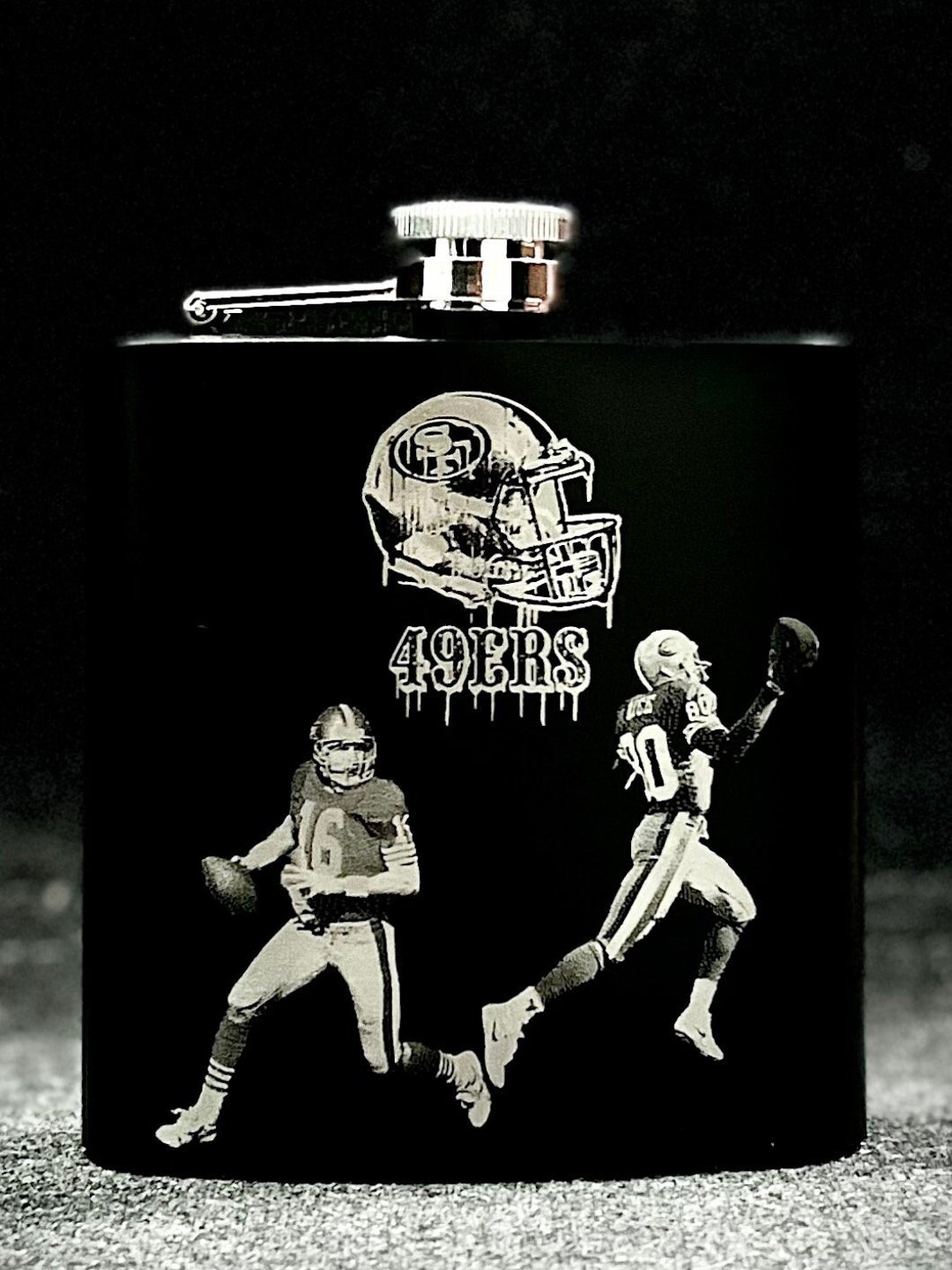 FREE Personalization San Francisco 49ers Football Flask Laser Engraved ...