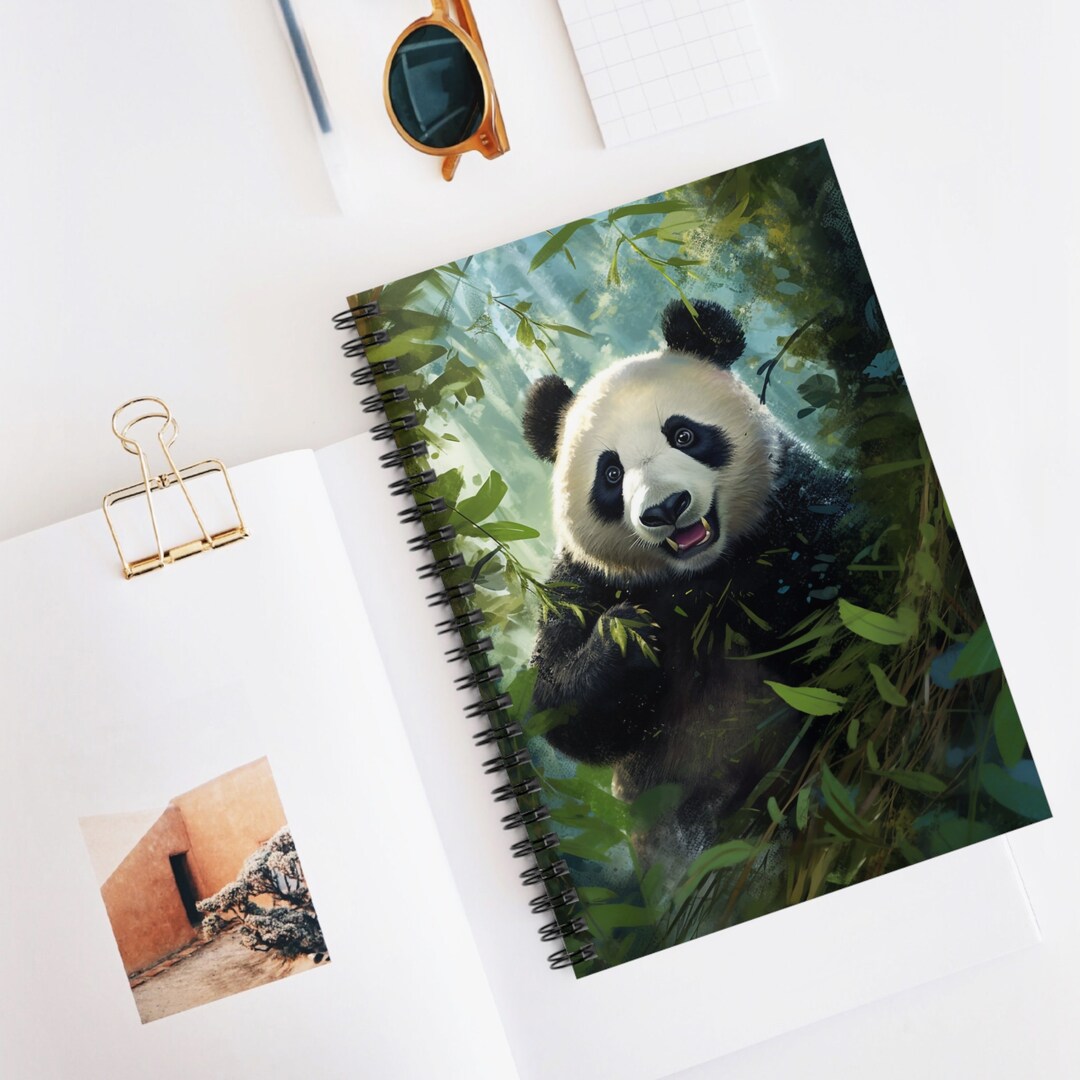 Panda Spiral Notebook, Panda Gift, Panda Journal, Panda Bear Lover Gift ...