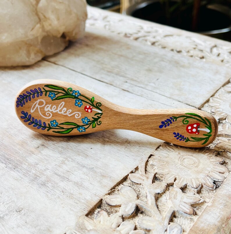 Custom Wooden Baby Brush, Hand Painted Baby Keepsake - Etsy
