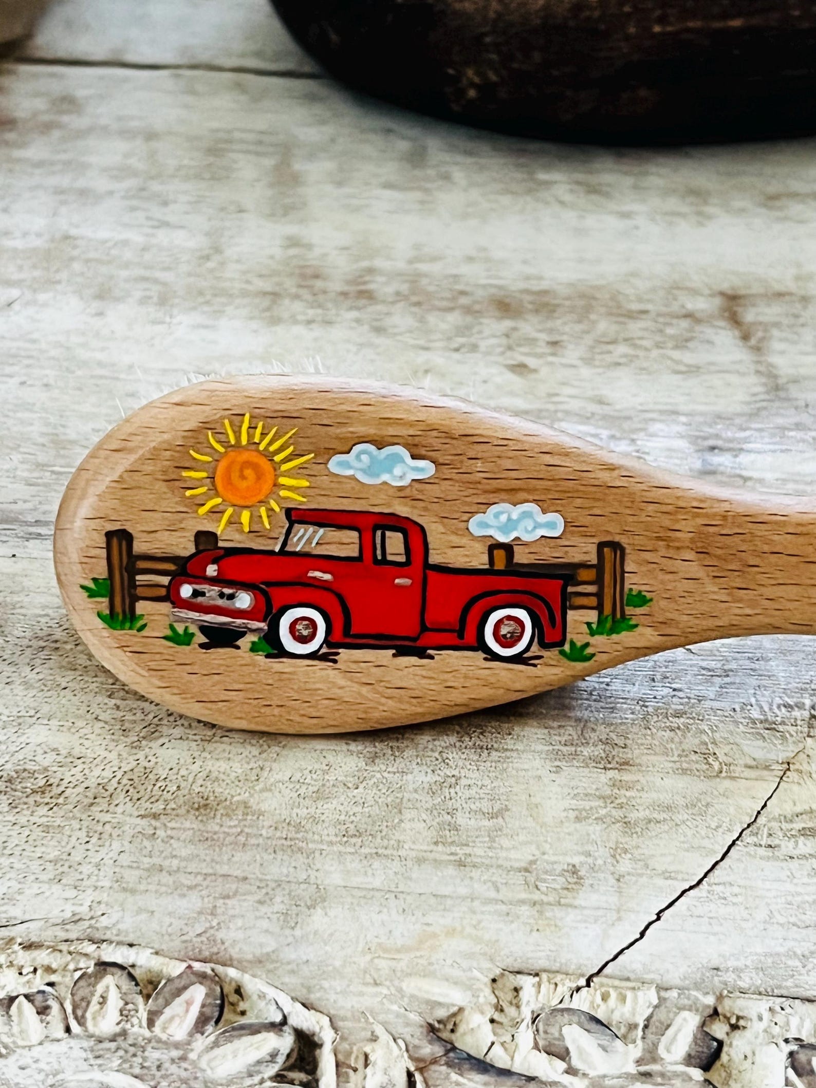 Custom Wooden Baby Brush, Hand Painted Baby Keepsake - Etsy