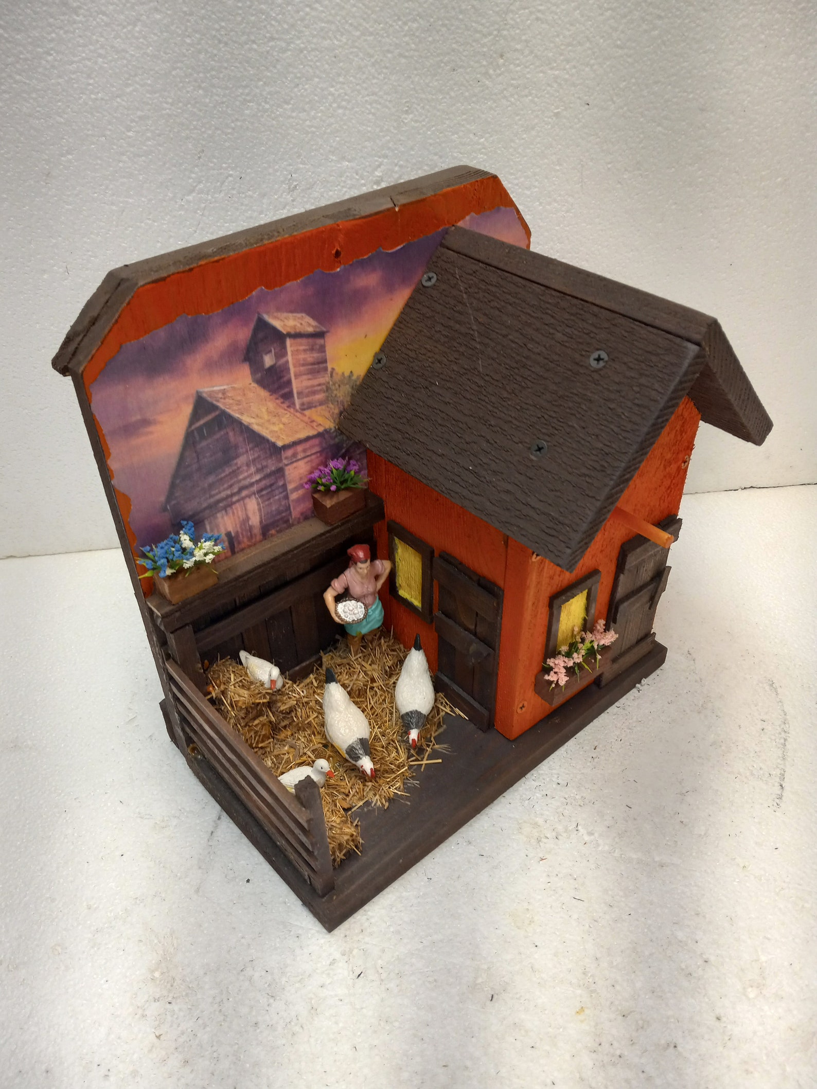 Yard/garden/birdhouse/ornament/farm Life/diorama/rustic/realistic ...