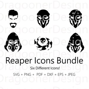 Overwatch 2 Reaper Icons Bundle, Reapersvg, Reaperpng File, Reapercut ...