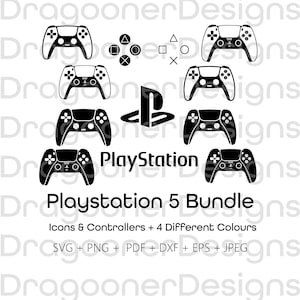 Playstation 5 Controllers and Icons SVG Bundle, Game Controllers, Game ...