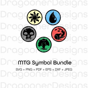 MTG Magic the Gathering Mana Symbols Bundle, Magic Svg, Mtg Png File, Magic Cut File Bundle ...