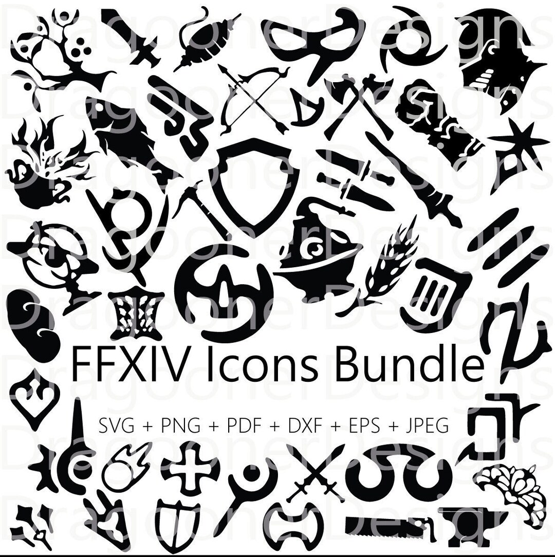 FFXIV Icons/symbols Bundle, Symbols Bundle, Ffxivsvg, Ffxivpng File ...