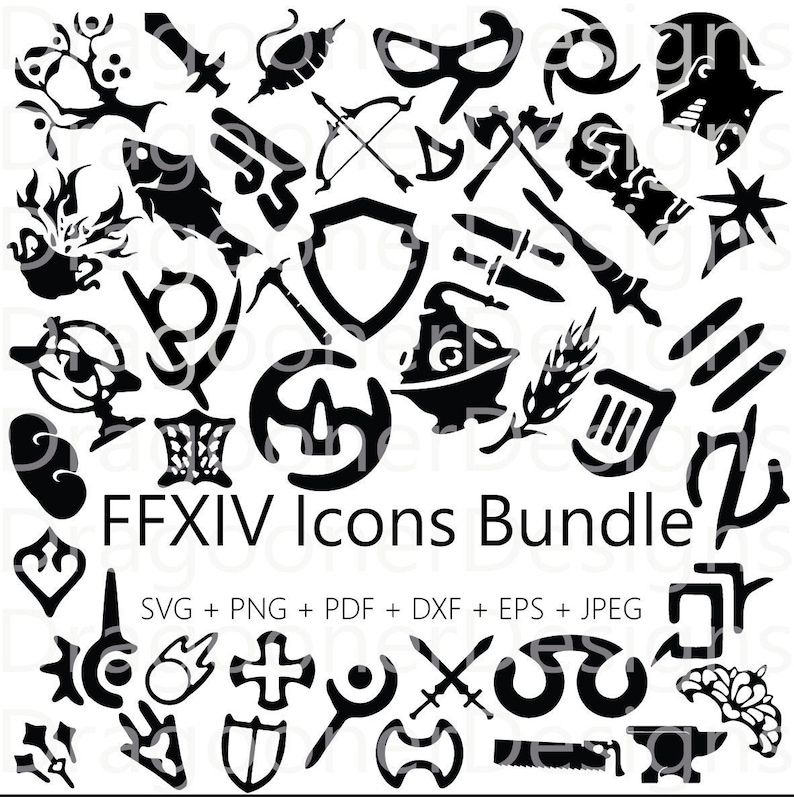 FFXIV Icons/symbols Bundle, Symbols Bundle, Ffxivsvg, Ffxivpng File ...