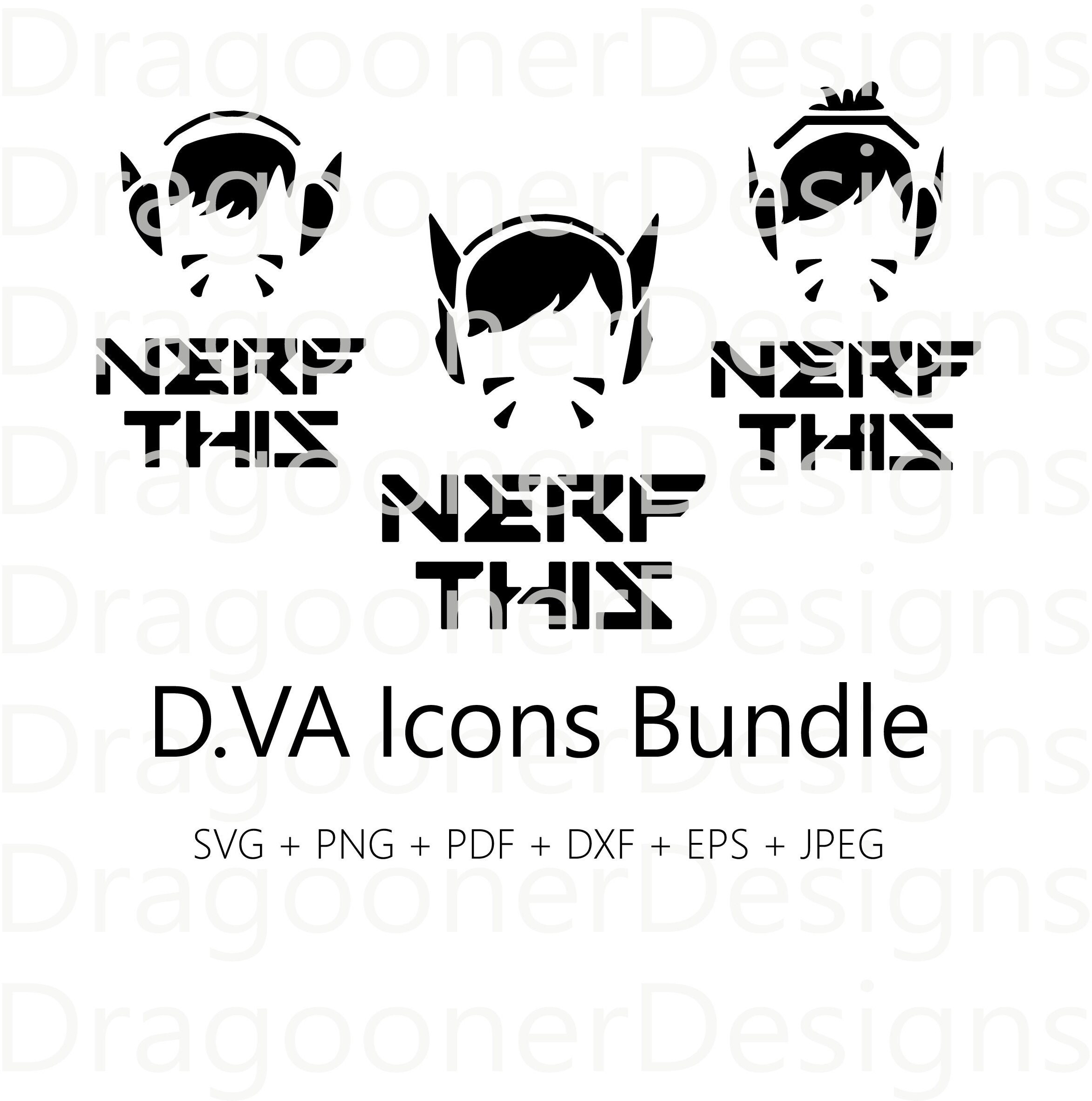 Overwatch 2 D.VA Icons Bundle, D.vasvg, D.vapng File, D.vacut File ...