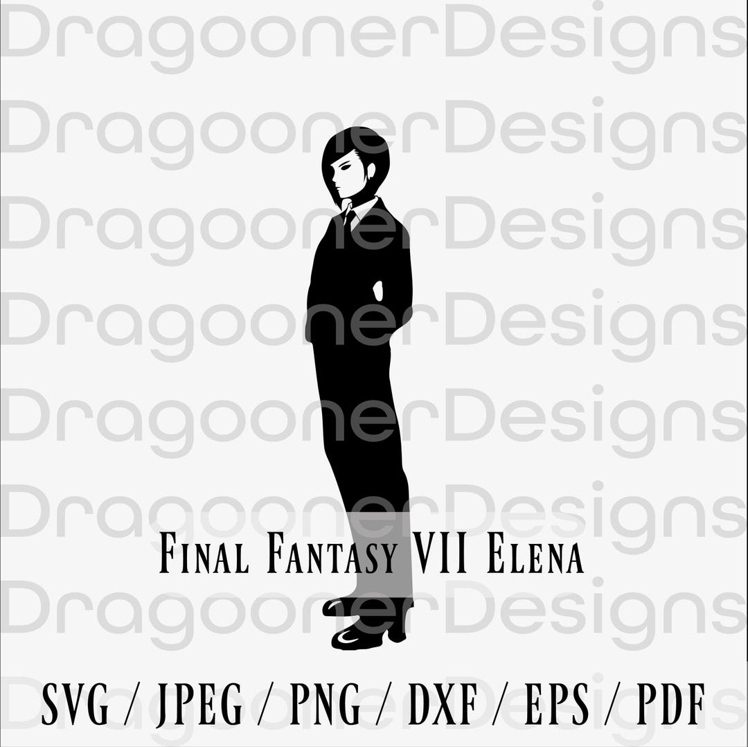 Final Fantasy VII Elena SVG, Final Fantasy Clipart Svg, Final Fantasy ...