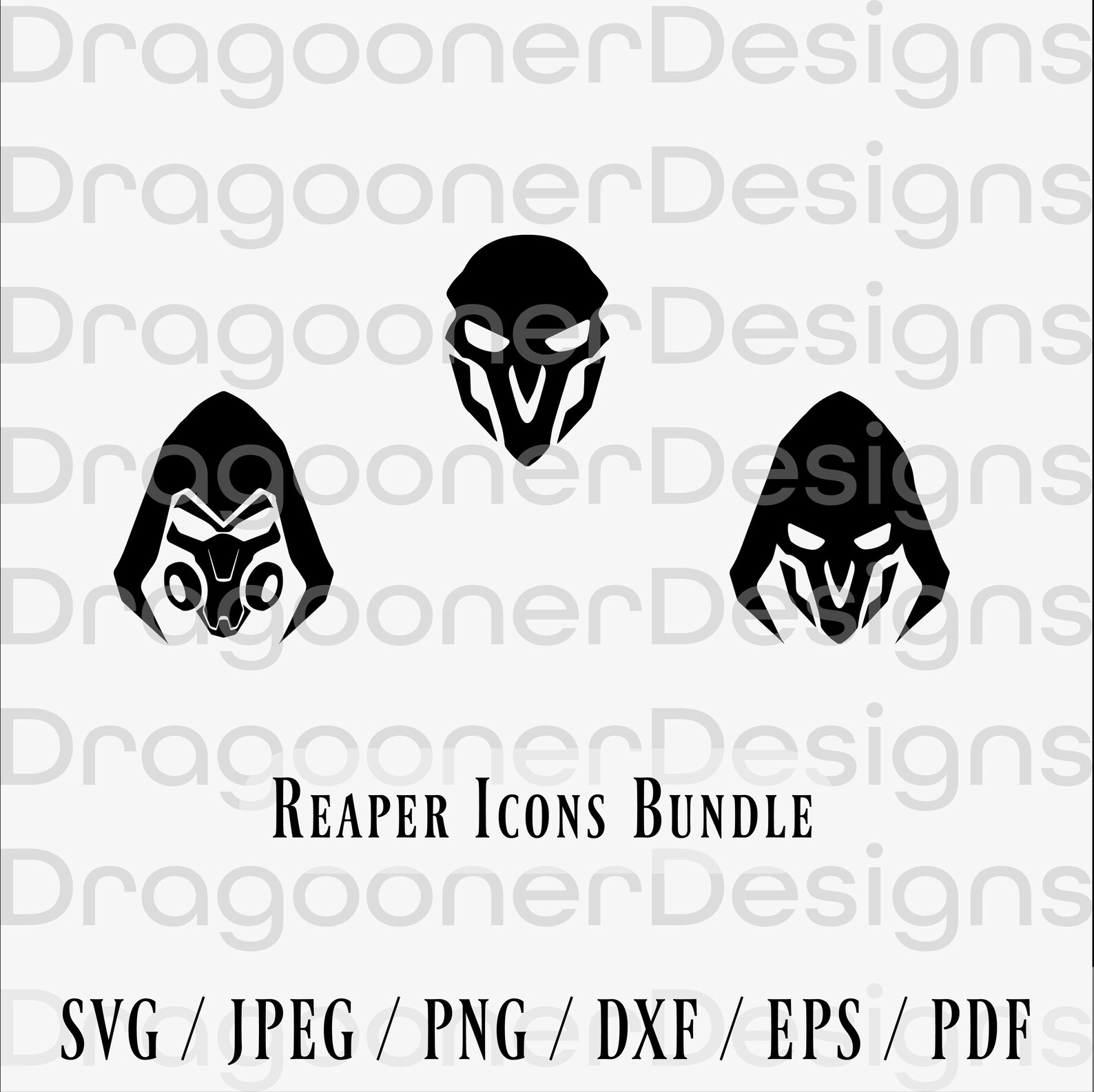 Overwatch 2 Reaper Icons Bundle, Reapersvg, Reaperpng File, Reapercut ...