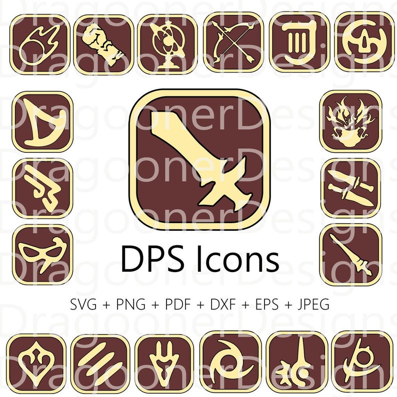 FFXIV Icons/symbols Bundle, Symbols Bundle, Ffxivsvg, Ffxivpng File ...