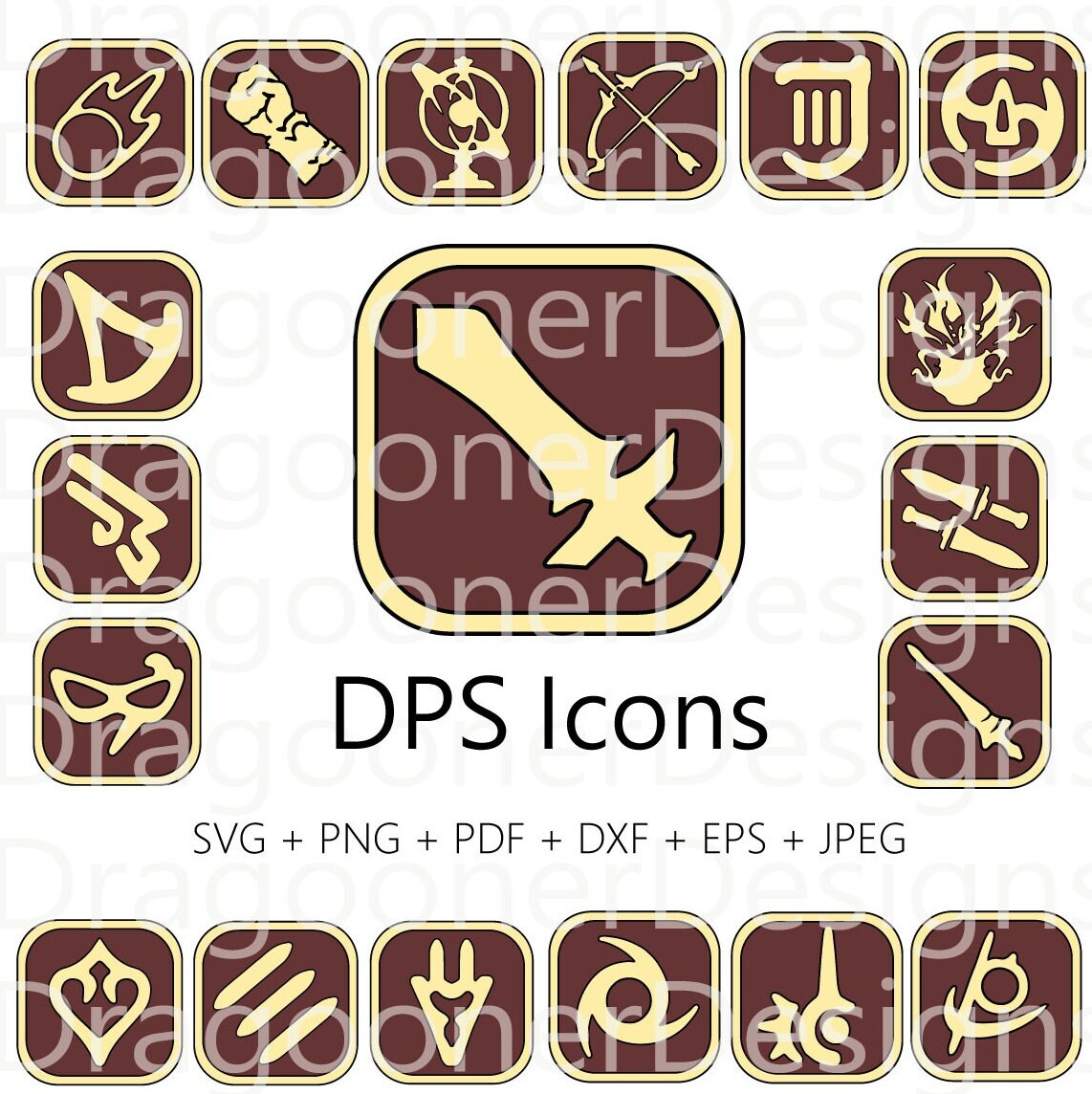 FFXIV Icons/symbols Bundle, Symbols Bundle, Ffxivsvg, Ffxivpng File ...