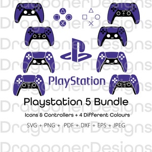 Playstation 5 Controllers and Icons SVG Bundle, Game Controllers, Game ...