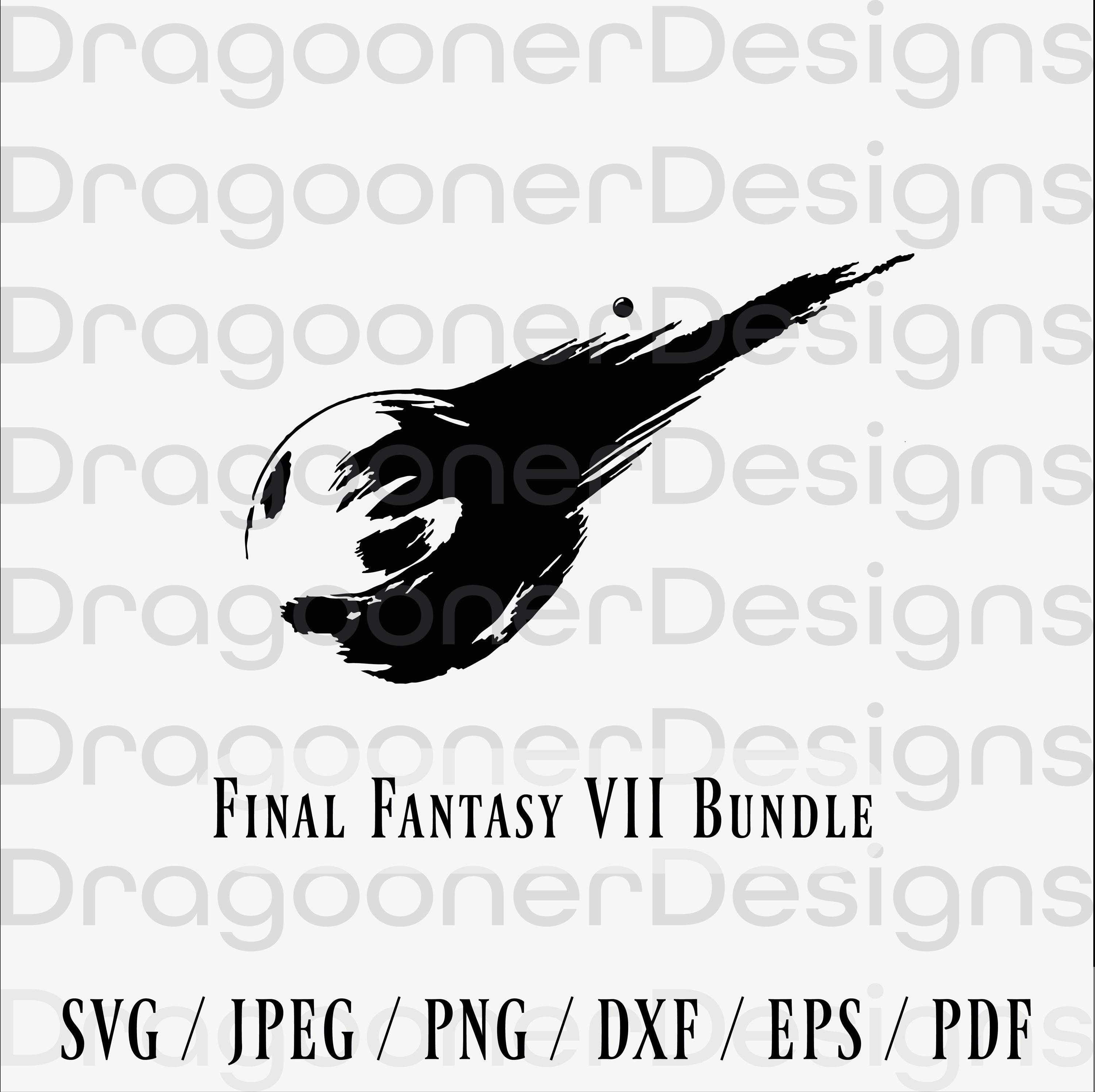 Final Fantasy VII Logo SVG Bundle, FF7 Bundle, FF7 Meteor SVG, Meteor ...