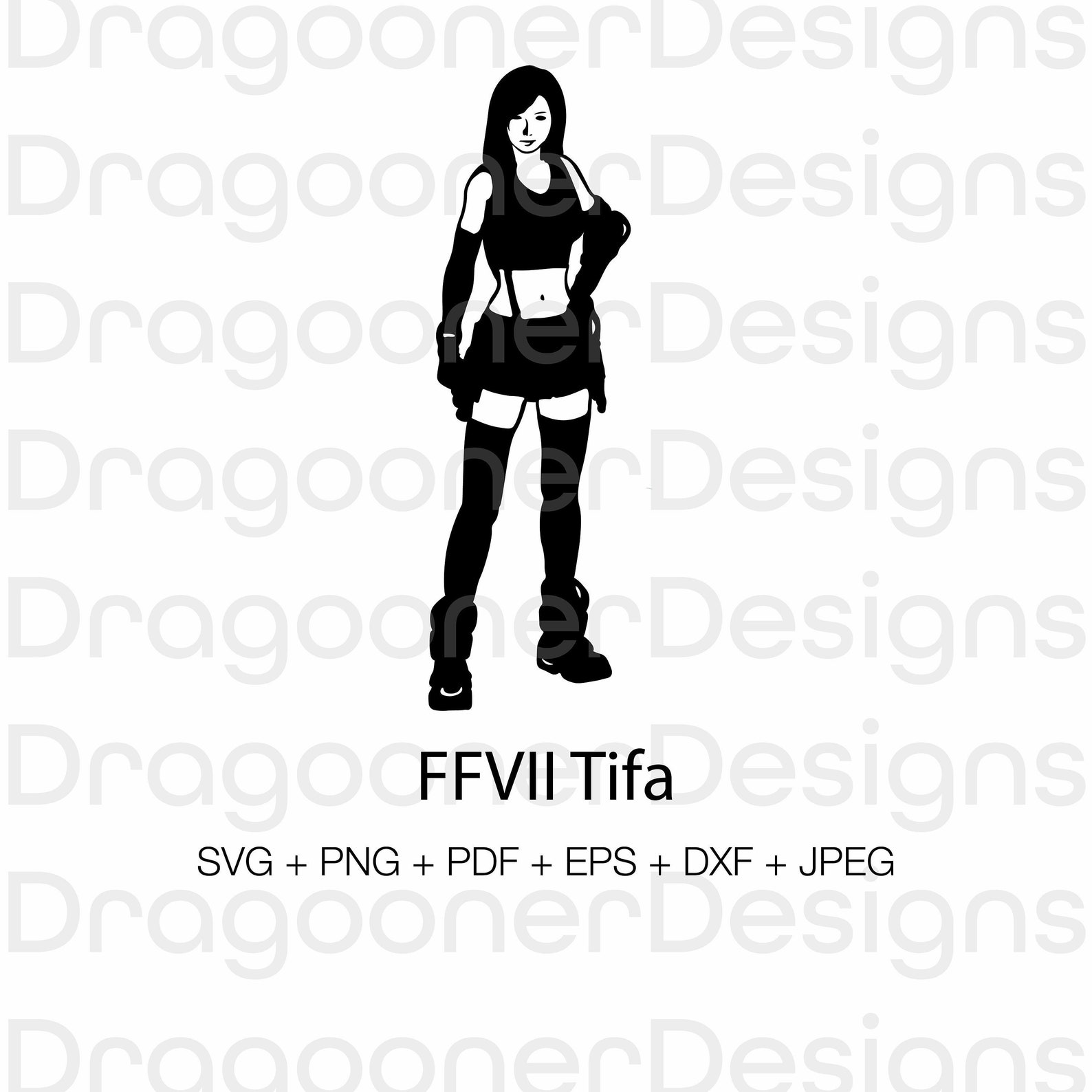 Final Fantasy VII Tifa SVG Final Fantasy Clipart Svg Final - Etsy