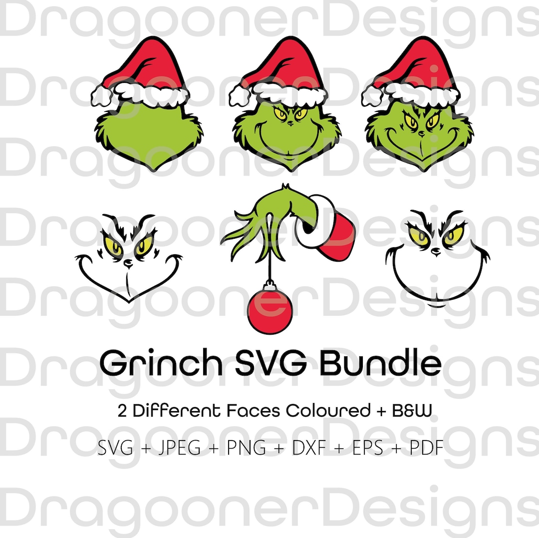 Grinch SVG Bundle, Christmas SVG Bundle, Grinch SVG, Grinch Hand Svg ...