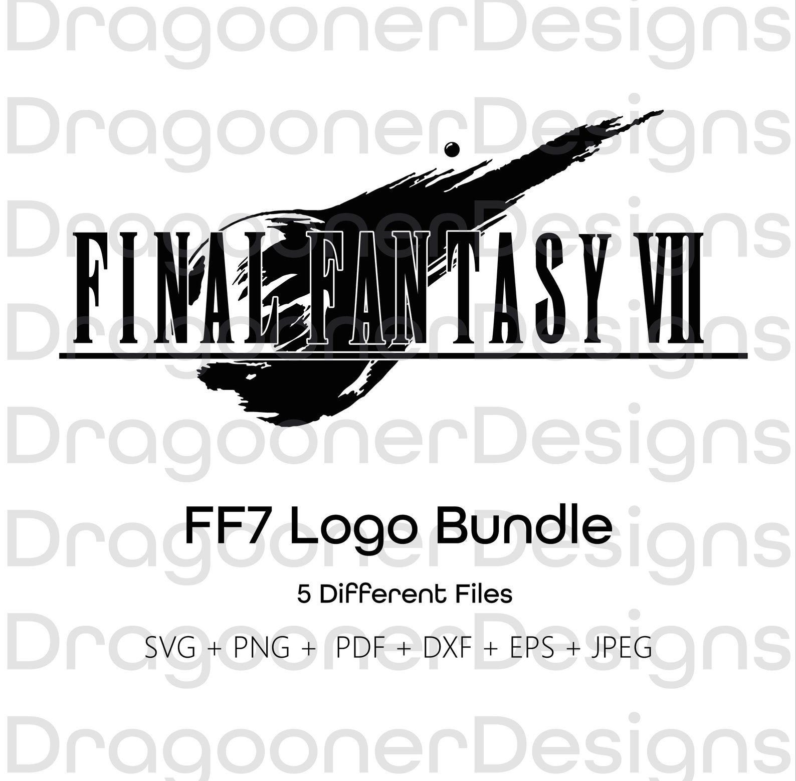 Final Fantasy VII Logo SVG Bundle, FF7 Bundle, FF7 Meteor SVG, Meteor ...