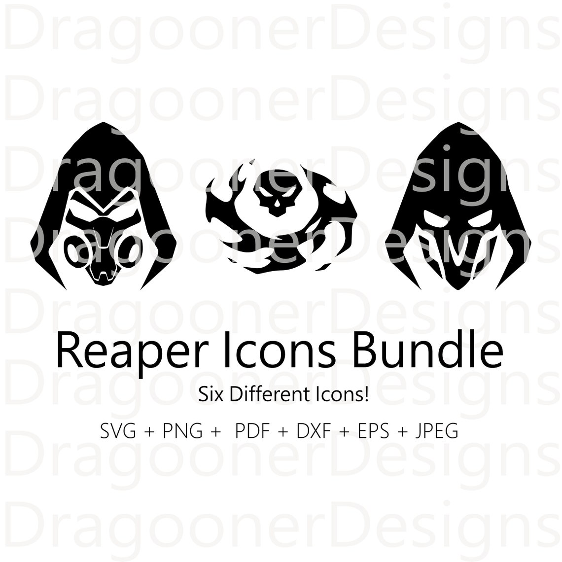Overwatch 2 Reaper Icons Bundle, Reapersvg, Reaperpng File, Reapercut ...