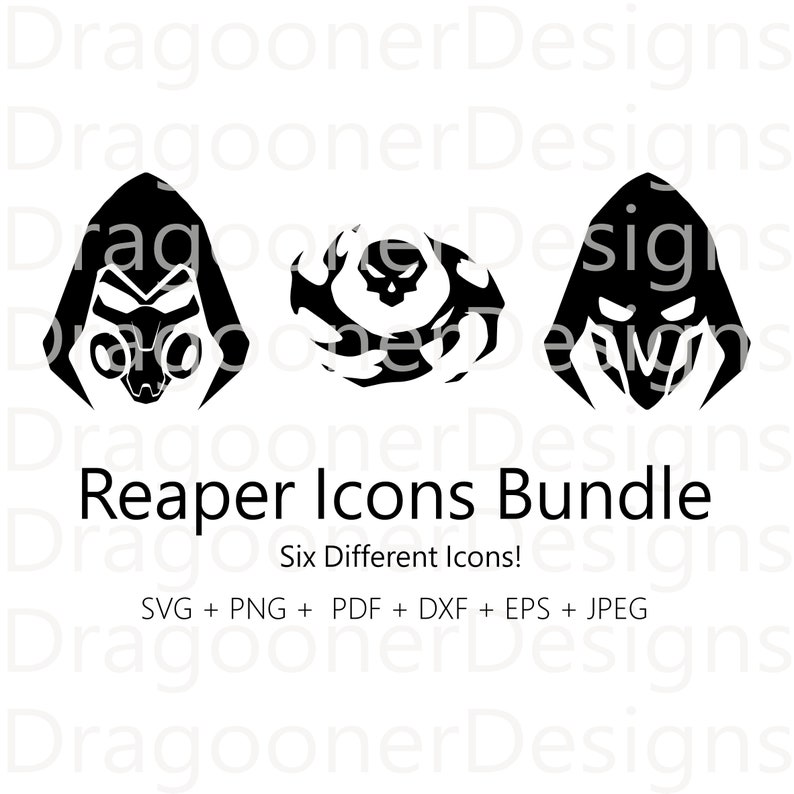 Overwatch 2 Reaper Icons Bundle, Reapersvg, Reaperpng File, Reapercut ...