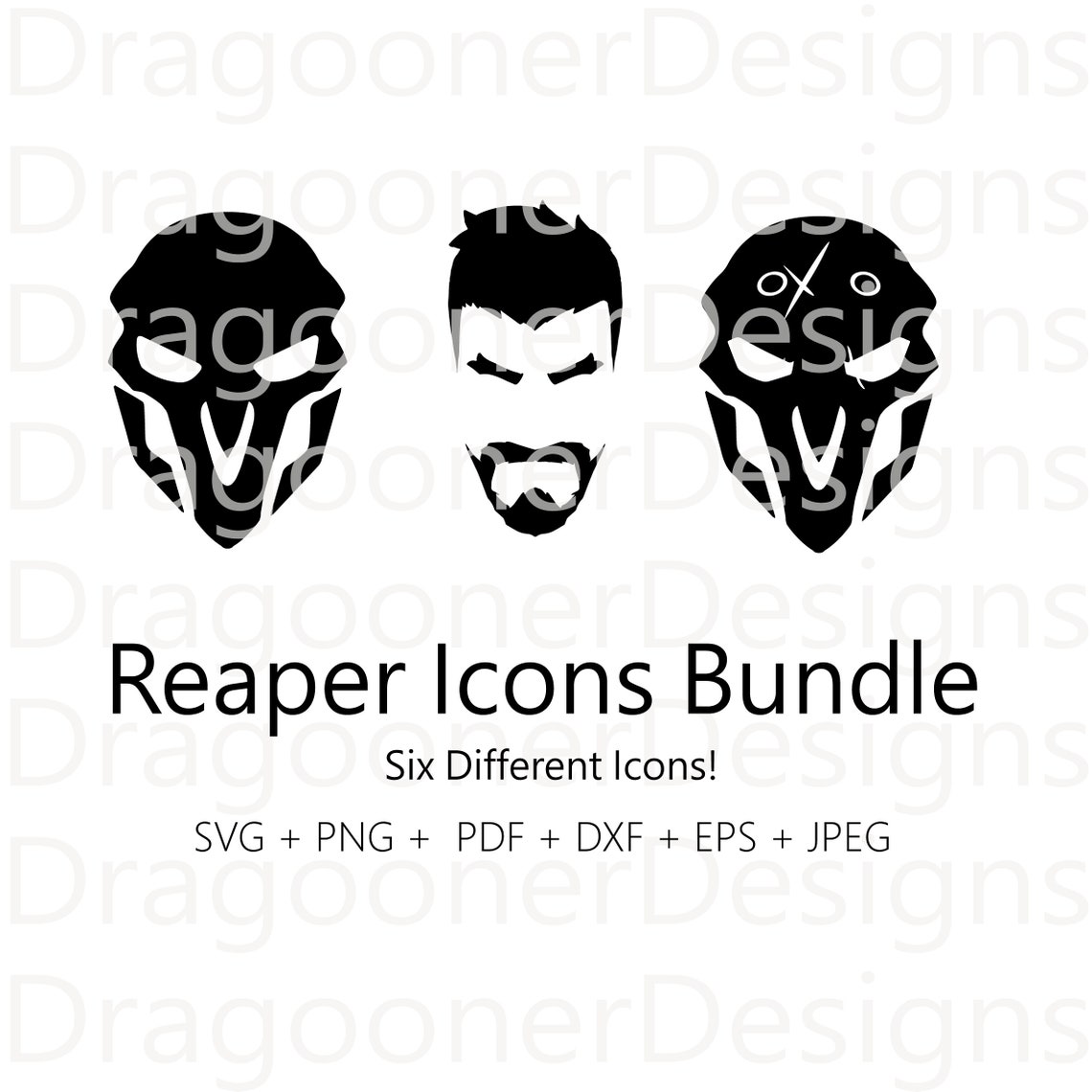 Overwatch 2 Reaper Icons Bundle, Reapersvg, Reaperpng File, Reapercut ...