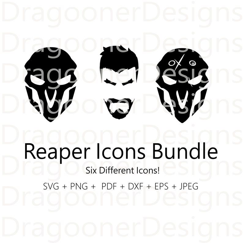 Overwatch 2 Reaper Icons Bundle, Reapersvg, Reaperpng File, Reapercut ...