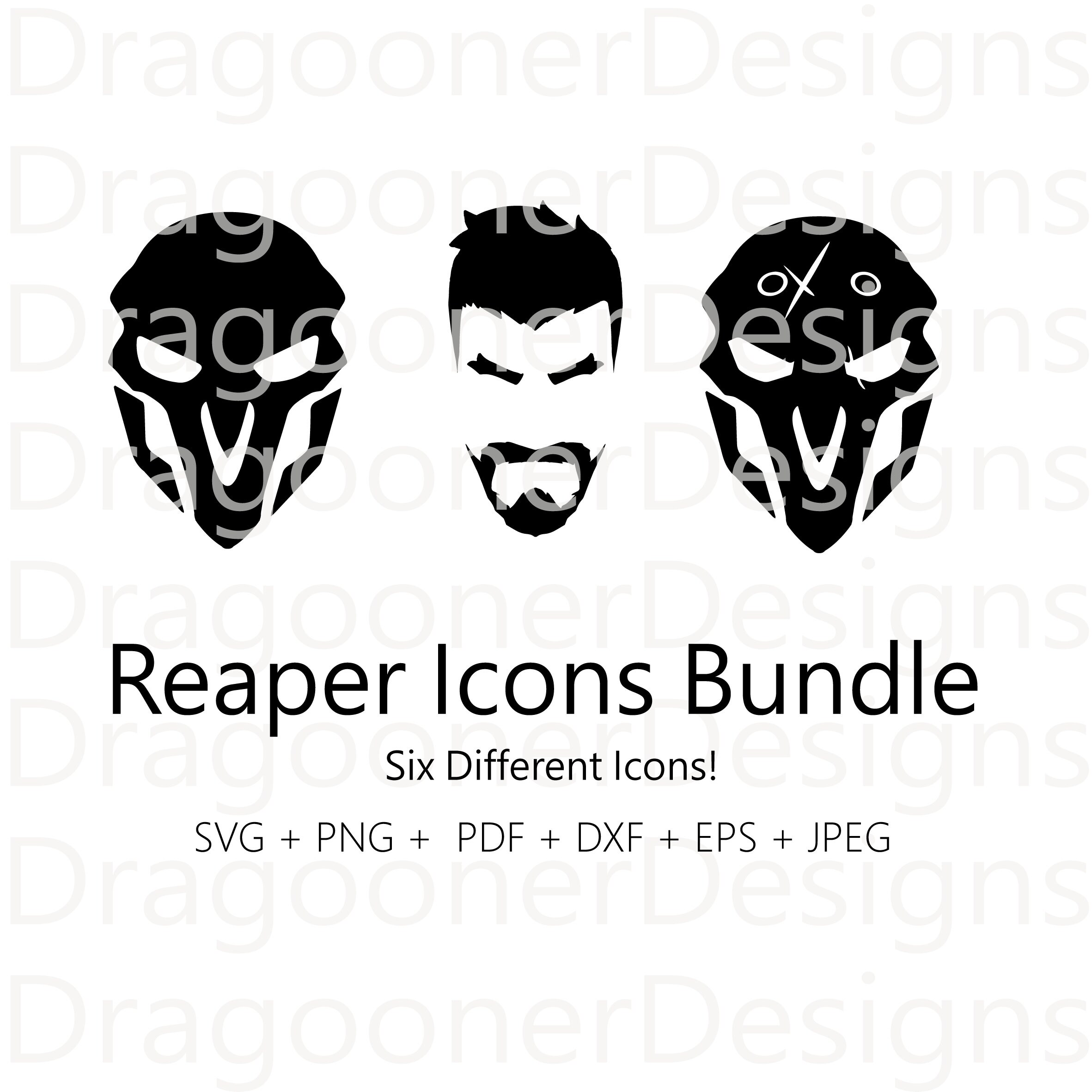 Overwatch 2 Reaper Icons Bundle, Reapersvg, Reaperpng File, Reapercut ...