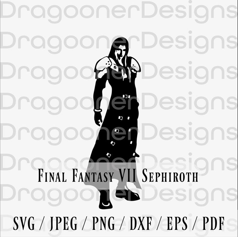 Final Fantasy VII Sephiroth SVG, Final Fantasy Clipart Svg, Final ...