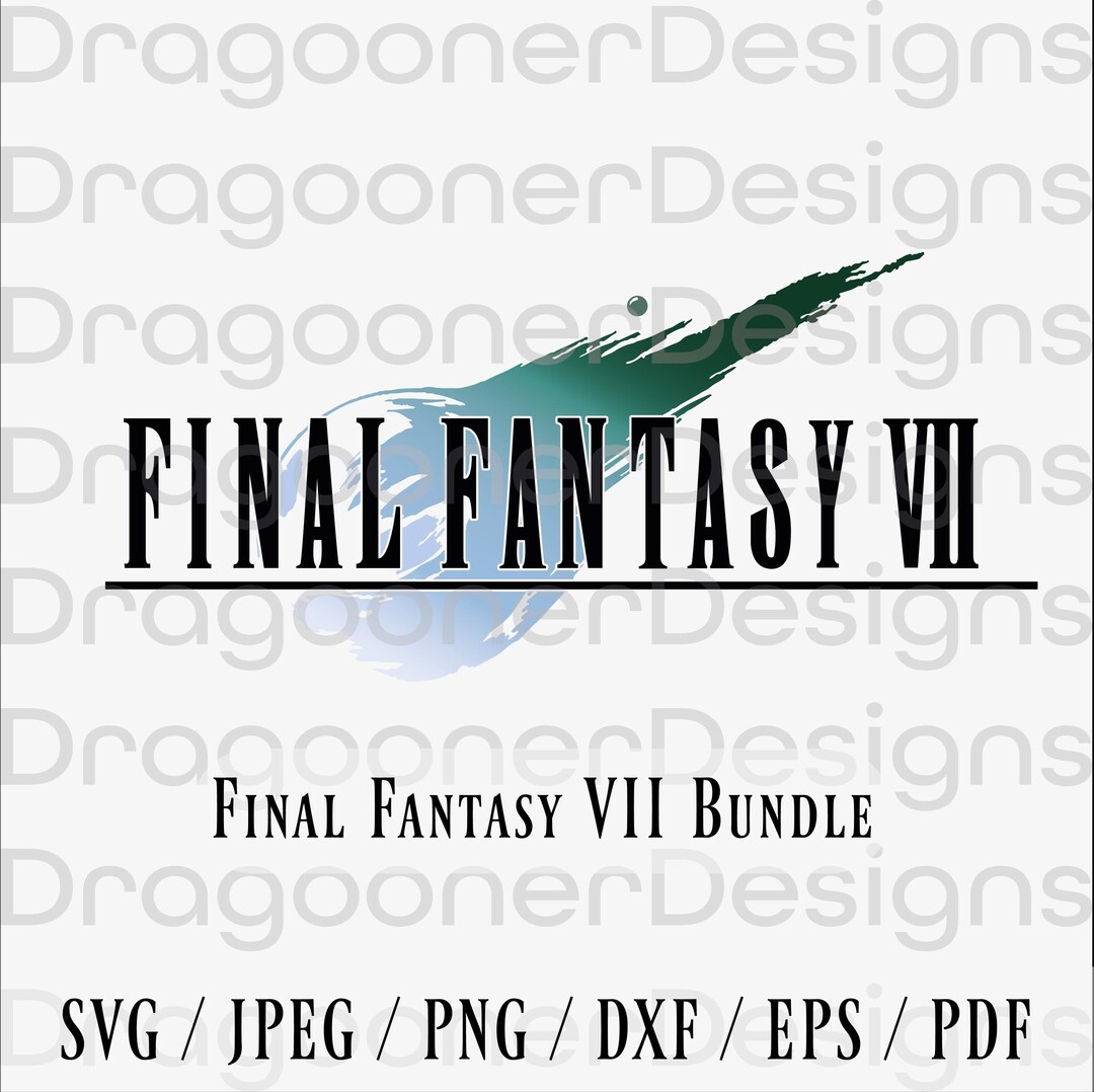 Paquete SVG del logotipo de Final Fantasy VII, paquete de FF7, SVG de ...