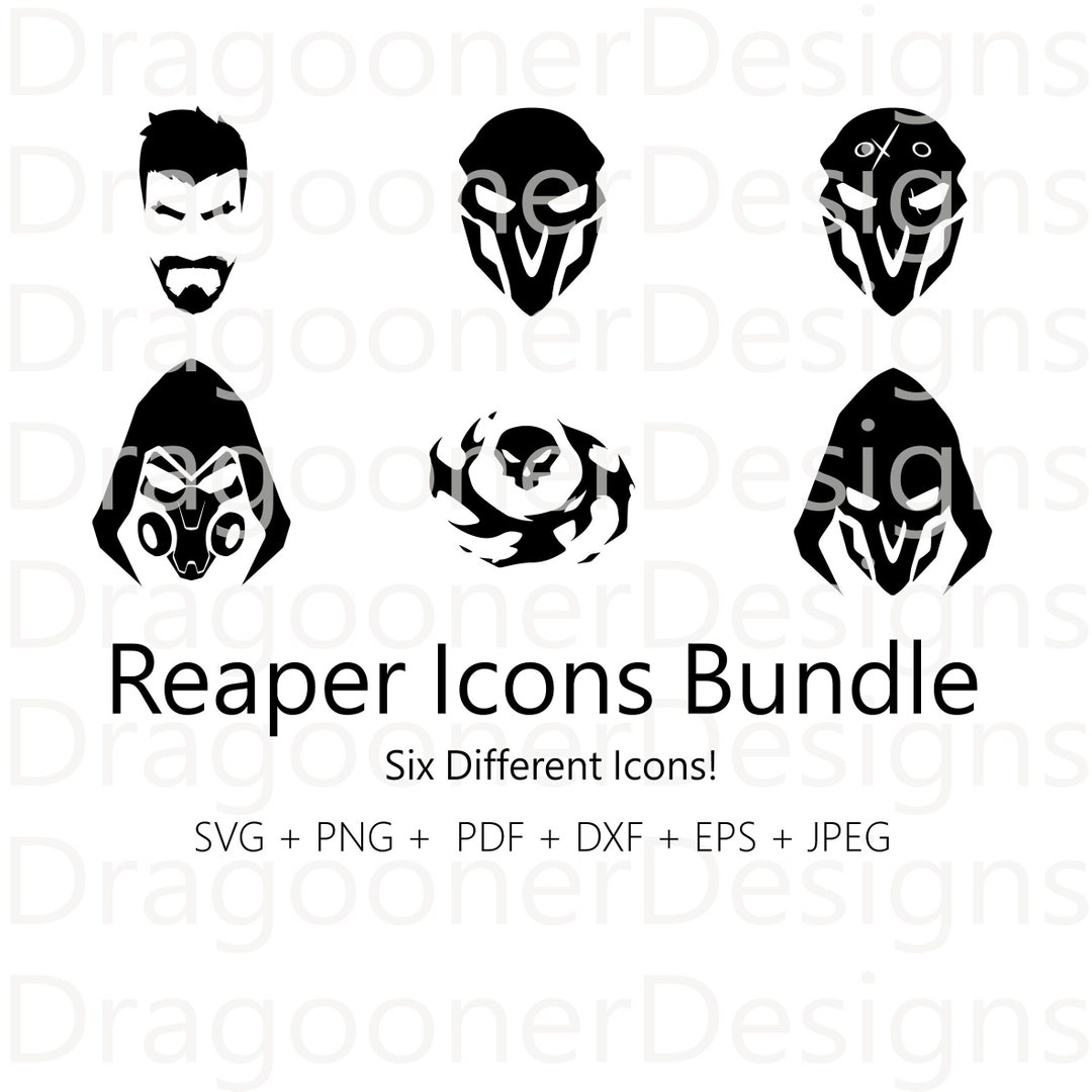 Overwatch 2 Reaper Icons Bundle, Reapersvg, Reaperpng File, Reapercut ...