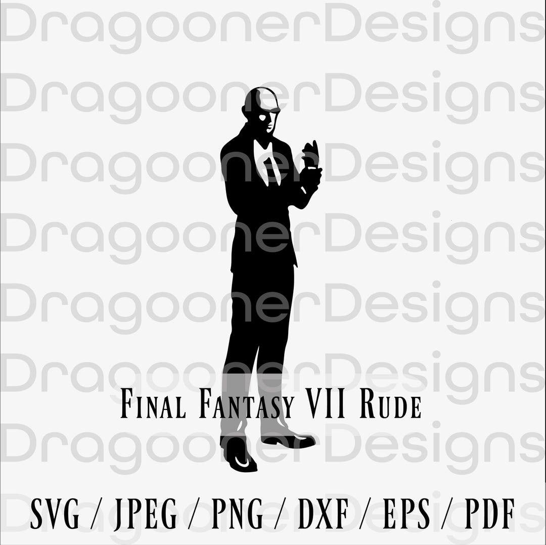 Final Fantasy VII Rude SVG, Final Fantasy Clipart Svg, Final Fantasy ...