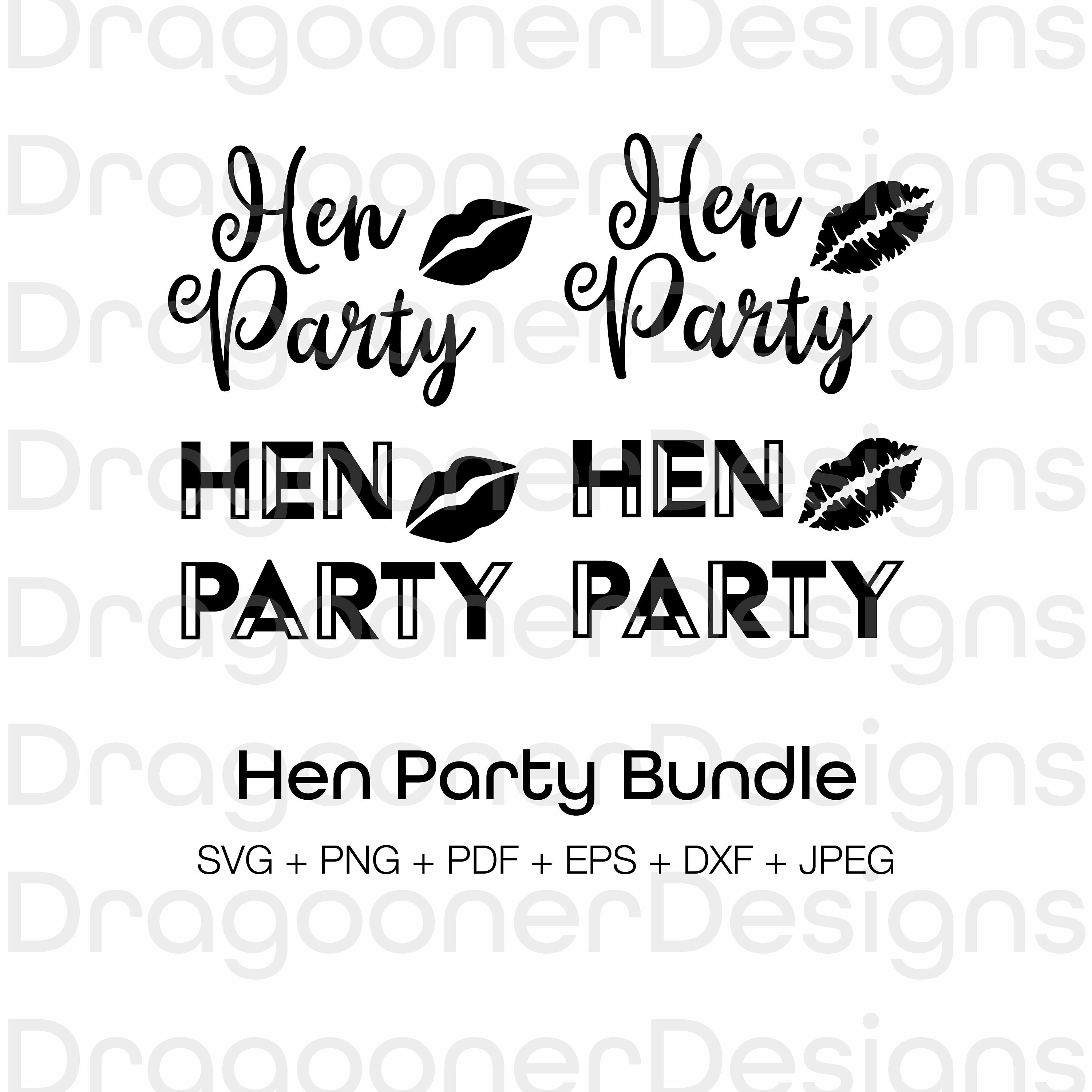 Hen Party SVG Bundle SVG Bundle Party SVG Png Jpeg Dxf - Etsy