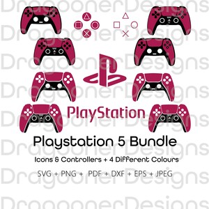 Playstation 5 Controllers and Icons SVG Bundle, Game Controllers, Game ...