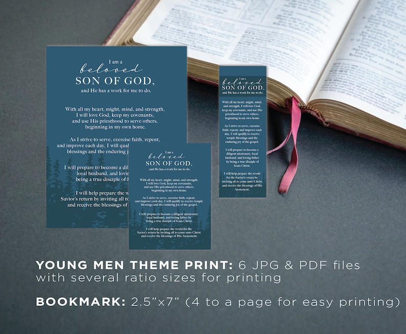 Aaronic Priesthood Quorum Theme, LDS Young Men Theme Printable Poster ...