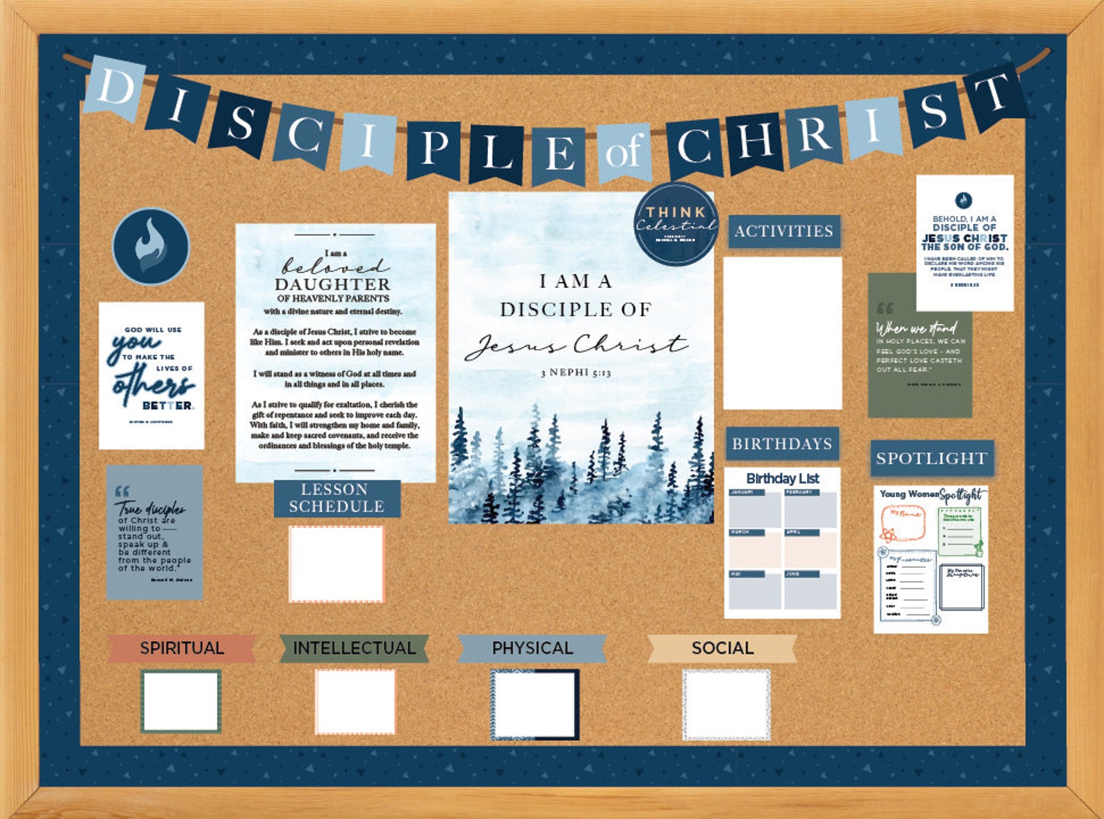 Youth Bulletin Board Kit, 2024 LDS Youth Theme, 2024 LDS Young Women ...