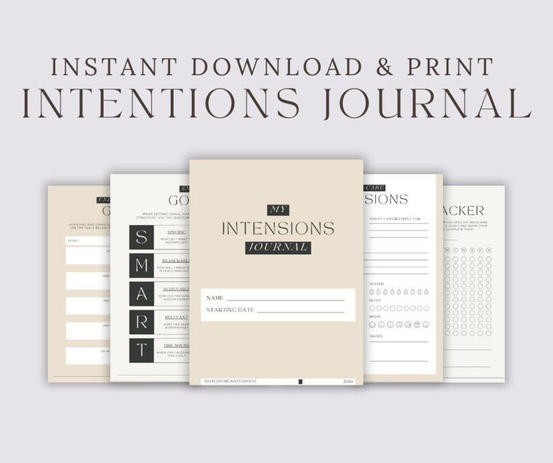 Welcome to Your 2024 Intentions Journal: A Journey of Purpose and Growth 15 Pages - Etsy UK