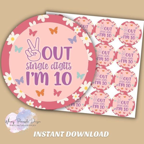 Peace Out Single Digits Invitation - Etsy