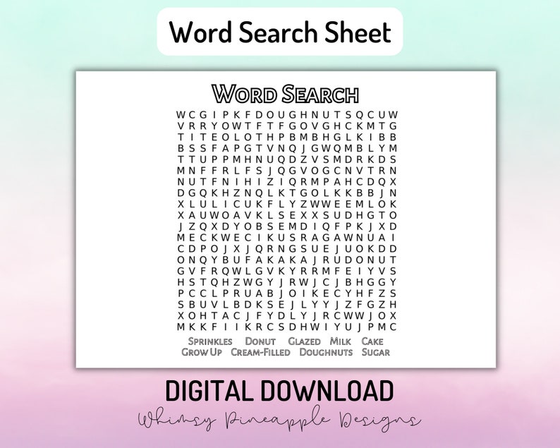 Editable Donut Party Activity Sheet INSTANT DOWNLOAD Donut - Etsy