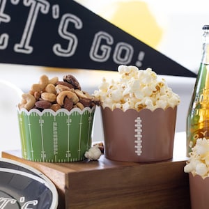 Football Jumbo Baking/food Cups, Football Party, Superbowl Party ...