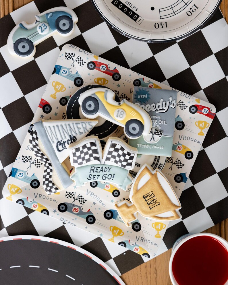 Race Car Party Plates: Racing Birthday (8 Plates) - Etsy