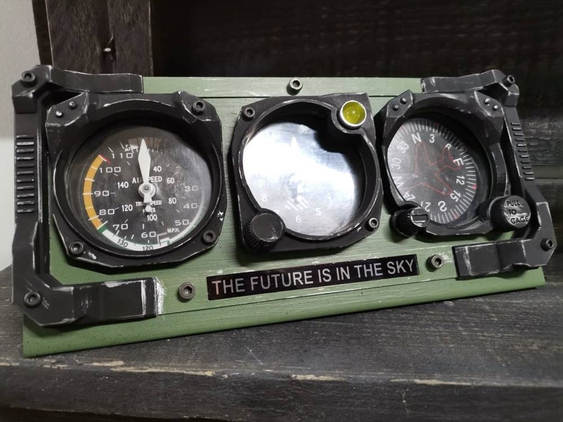 Industrial Aircraft Style Desk Clock Airspeed Altimeter - Etsy