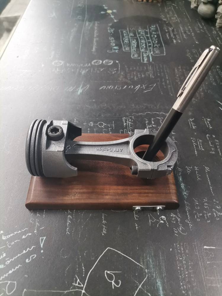 Engineer Gift Men's Gift Piston Pen Holder Mechanical Desktop Object ...