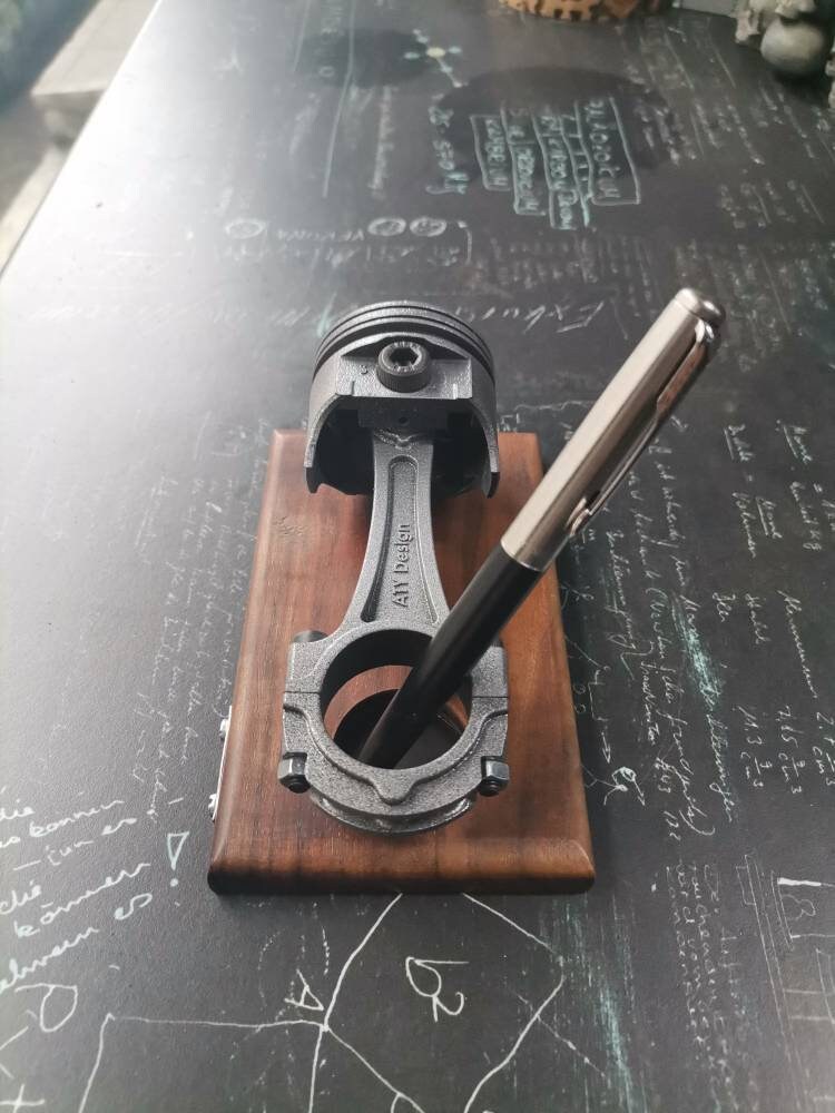 Engineer Gift Men's Gift Piston Pen Holder Mechanical Desktop Object ...