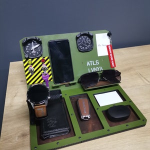 Pilot Desk Organizer With Clock - Etsy