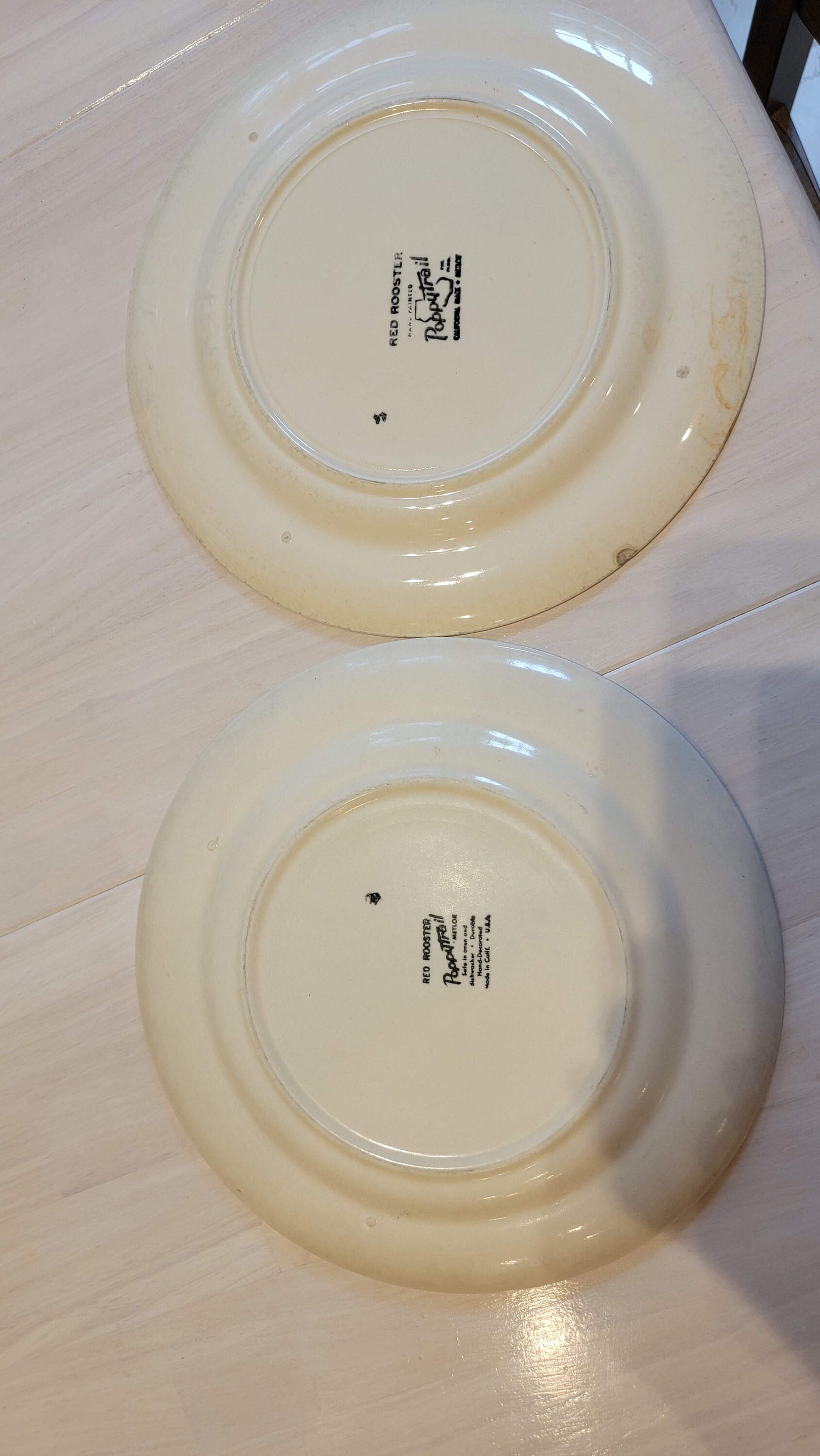 Poppytrail California Red Rooster Dinner Plate Set of 2 - Etsy