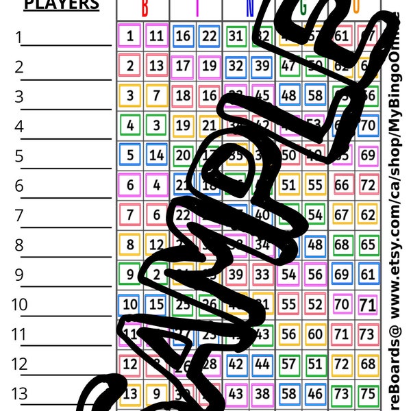 Double Action Bingo Sheets - Etsy