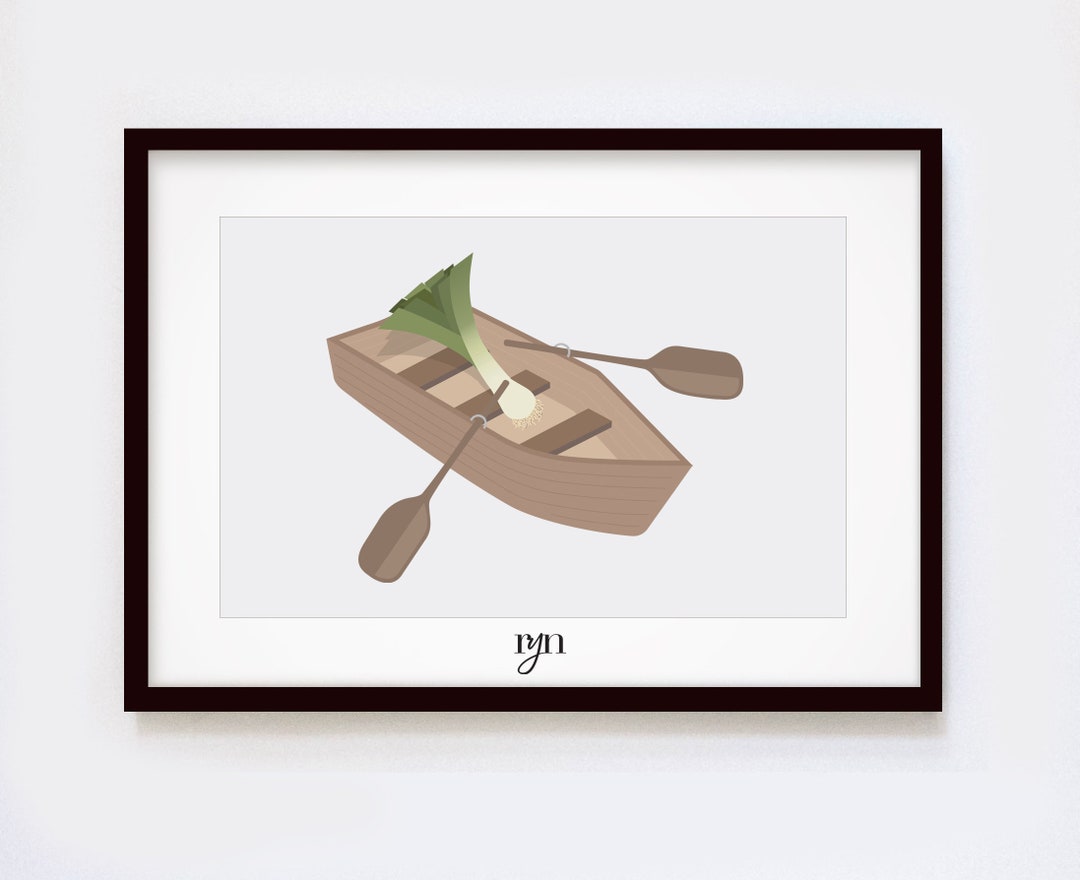 There's a Leek in the Boat Digital Print. Downloadable - Etsy