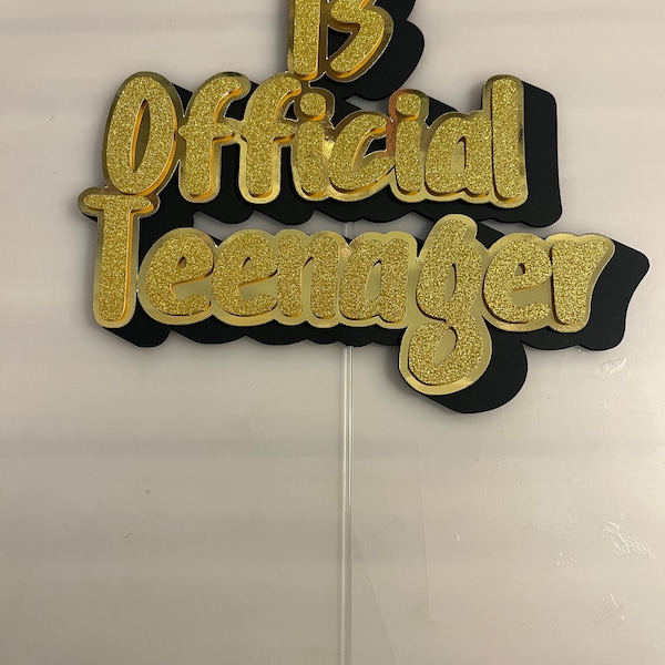 13 Official Teenager Cake Topper - Etsy UK