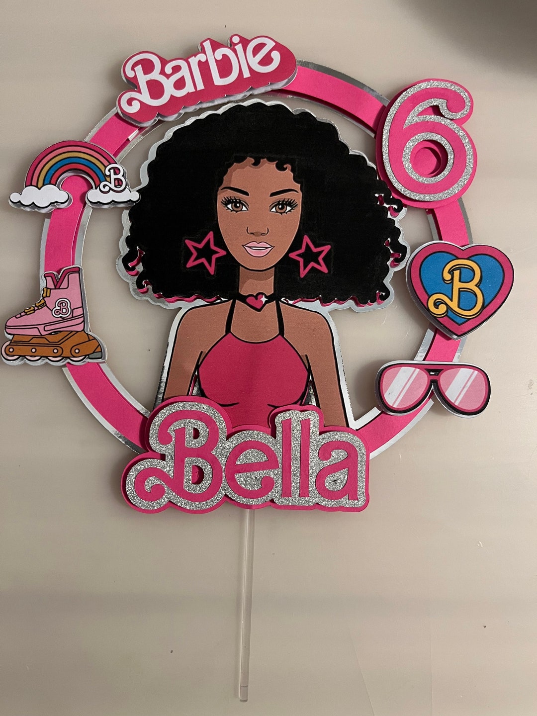 Barbie Birthday Cake Topper Personalised With Any Name and Age. Barbie ...