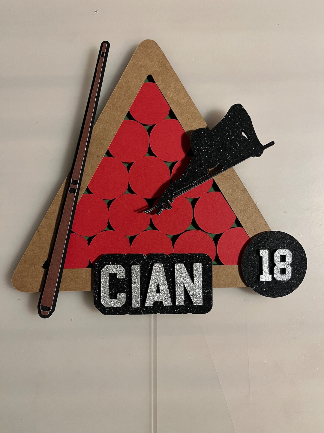 Snooker Cake Topper Personalised With Any Name and Age. Snooker. Pool ...