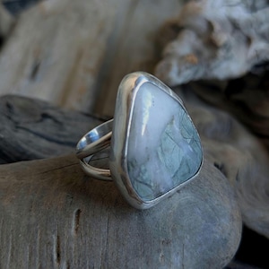 Handcrafted Sterling Silver Green Jasper Ring / Artisan Crafted ...