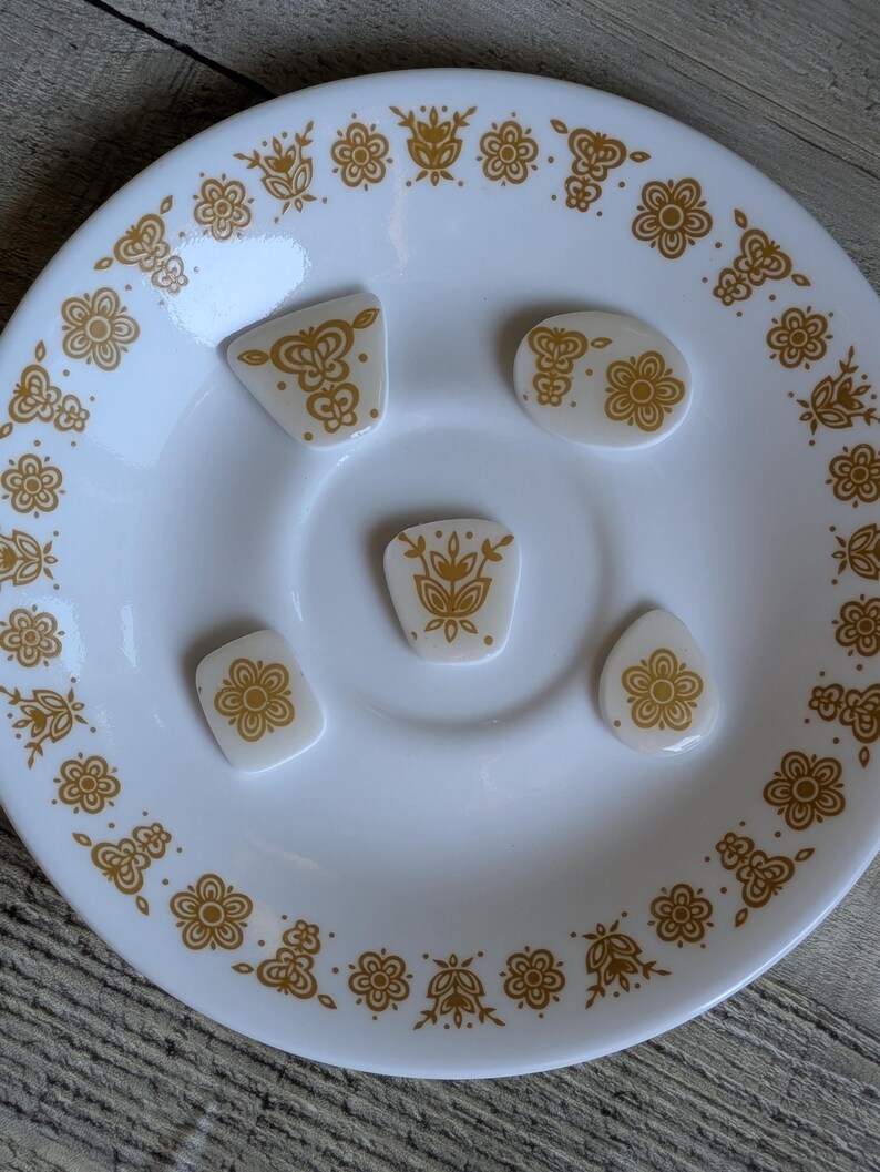 Butterfly Gold Corelle Refrigerator Magnets: Upcycled Kitchen Decor ...